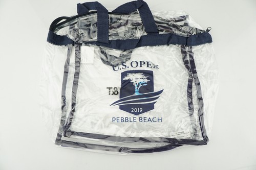 New 2019 US OPEN Pebble Beach Clear w/ Navy Plastic Zippered Tote Bag ...