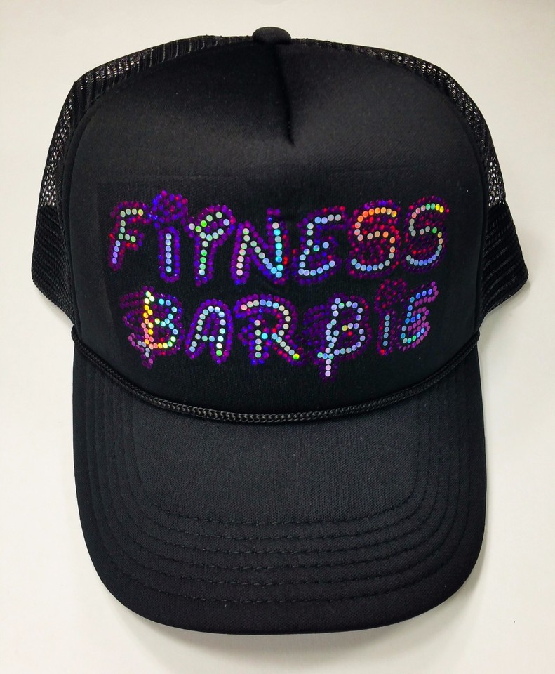 Women's FITNESS BARBIE Cap Sequins Bling Gym training Crossfit Hat | eBay