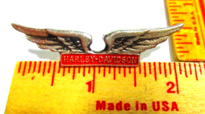 Harley wings pin vintage collectible old HD motorcycle pinback biker ...