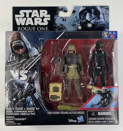 Star Wars 2-Pack Rogue One Rebel Commando Pao & Imperial Death Trooper ...