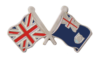 Anguilla Flag & United Kingdom Flag Friendship Courtesy Pin Badge | eBay