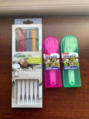 Summer Picnic Bundle! Trudeau fondue forks and two utensils on the go ...