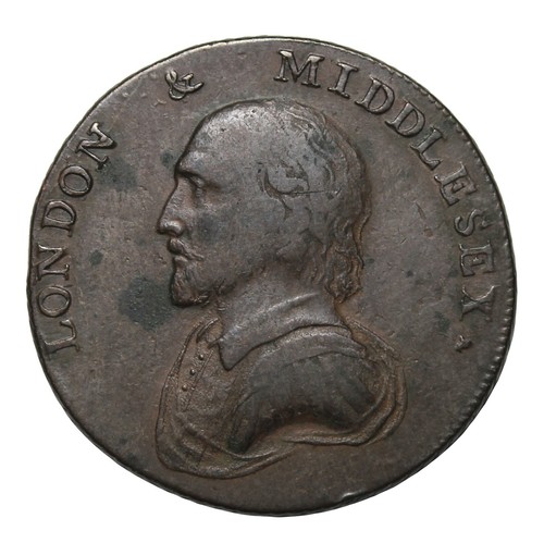 1792 Middlesex London William Shakespeare Halfpenny Conder Token D&H ...