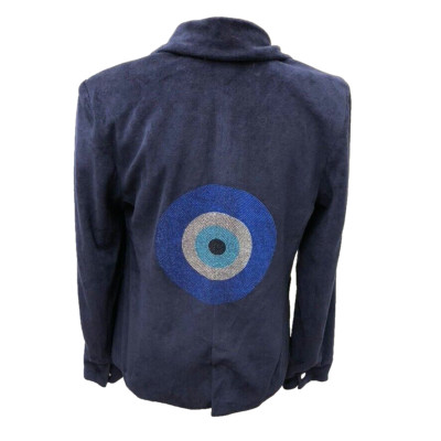 Hipchik Couture Terry Cloth Blazer Jumper Womens 12 Blue Eye ...