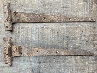 LRG VINTAGE PAIR VINTAGE RUSTIC BARN DOOR HINGES L 43.5cm | eBay Australia