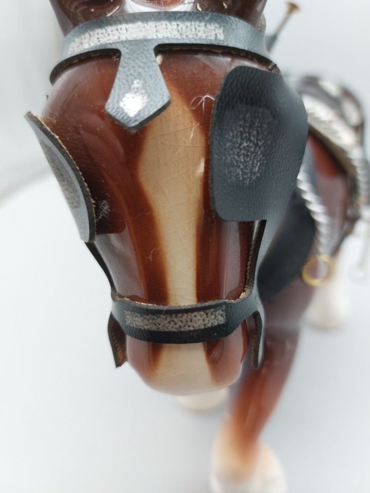 Vintage Melba Ware Brown Ceramic Shire Horse with Harness 1960/70s (M35 ...