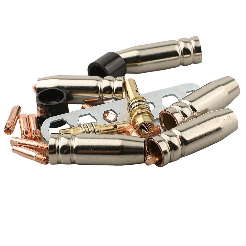 15AK MIG MAG Welding Nozzle Tip Kit 20PCS Connectors Rods Replacement ...