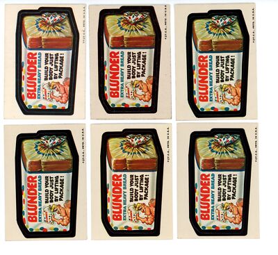 Lot of 11 1973-1975 Topps Wacky Packages Wonder Bread: Blunder Bread EX ...