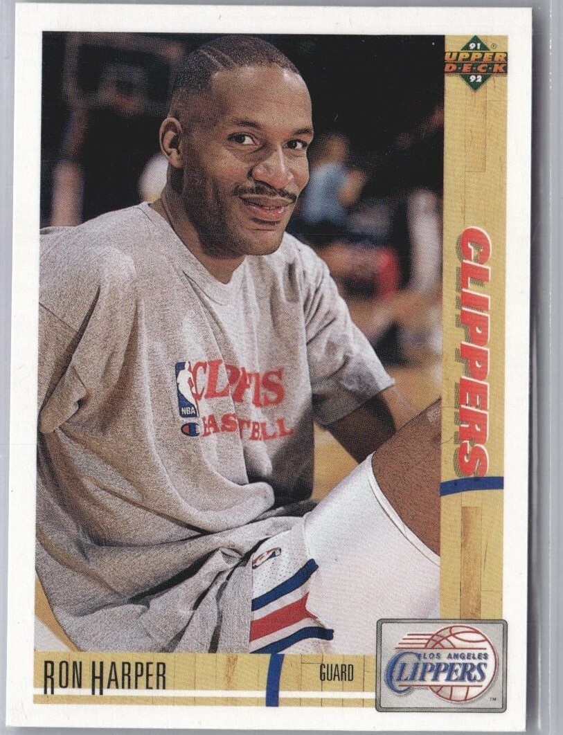 1991-92 Upper Deck Los Angeles Clippers Basketball Card #133 Ron Harper ...