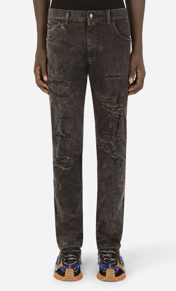 Dolce & Gabbana Skinny Jeans Tiger Stretch Slim Fit Denim Icon IT 50 | eBay