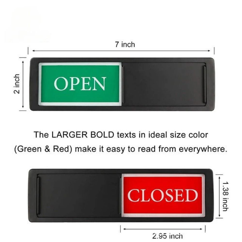 DIY OPEN Slide Sign Magnetic Office Indicator OPEN CLOSED Signboard ...