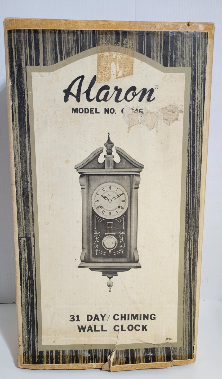 Alaron 31 Day Wind-Up Chiming Wall Clock Model C-246 New Please Read ...