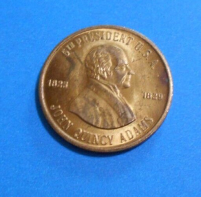 John Quincy Adams collectors token USA coin 1825 1829 medallion 6th US ...