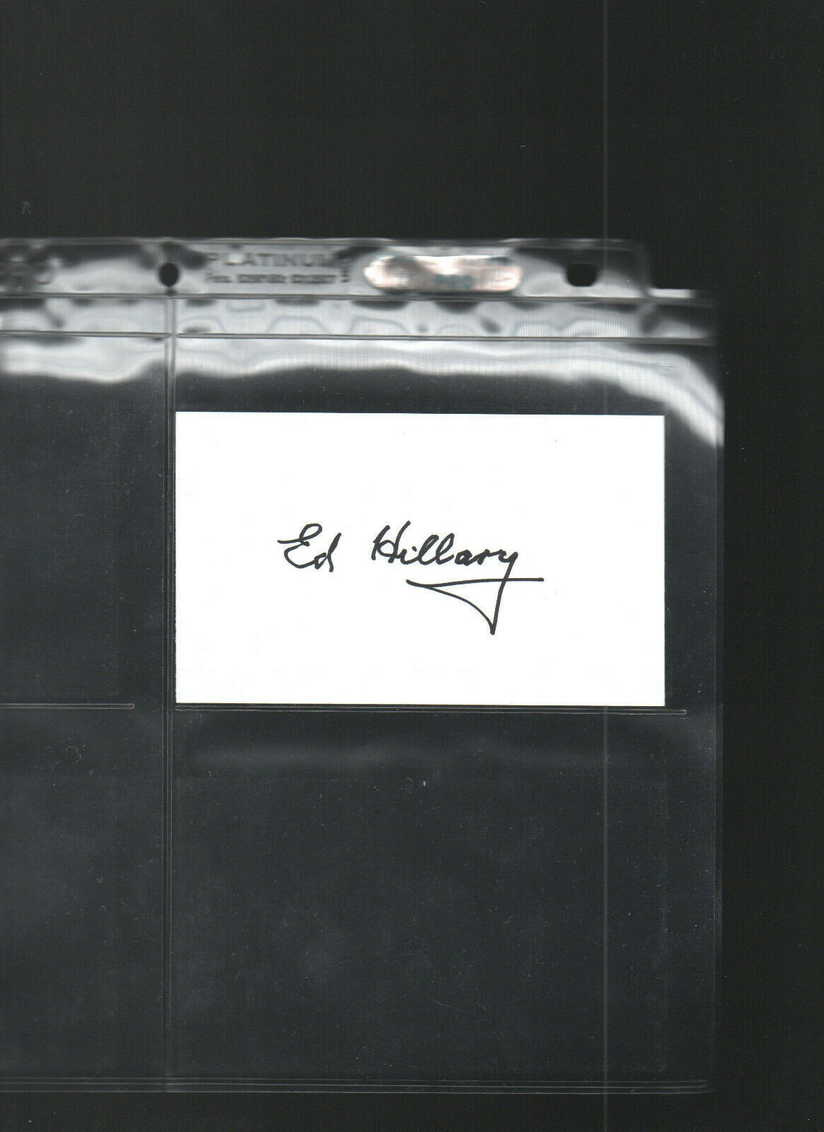 SIR EDMUND ED HILLARY AUTOGRAPH/AUTO/HAND-SIGNED INDEX CARD 3X5 B | eBay