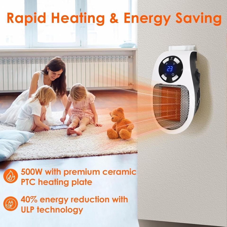 Elon Musk Ultra Air Heater with Adjustable Thermostat 2 Pieces, Black ...