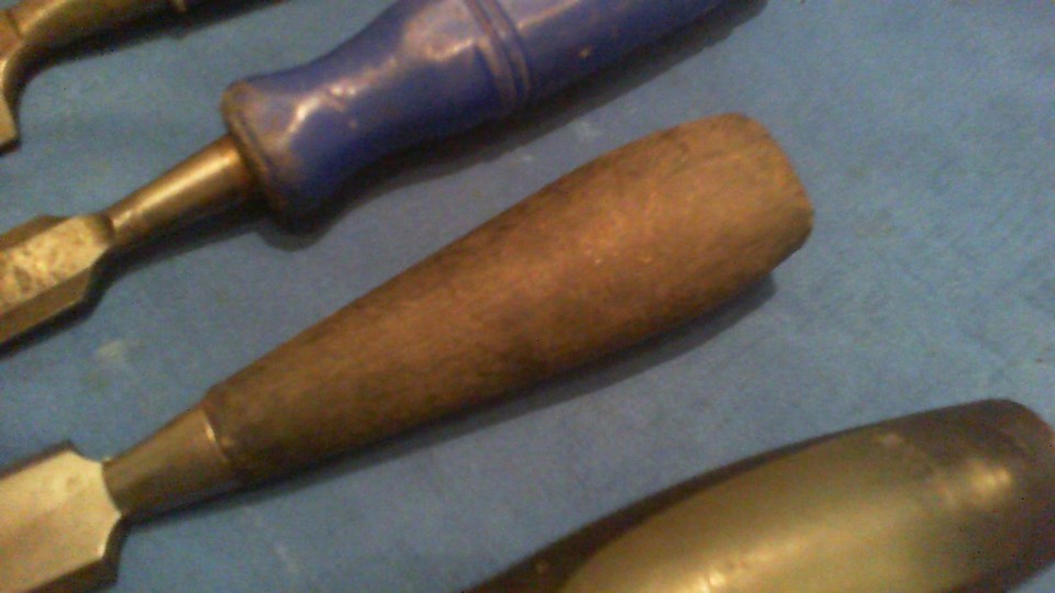 VINTAGE CARPENTERS WOOD CHISELS JOB LOT ROUGHING CHISELS CLARKE ANANT ...