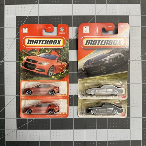 2025 Matchbox Holden VF Commodore SSV - Black & Orange - Lot of 4 pcs ...