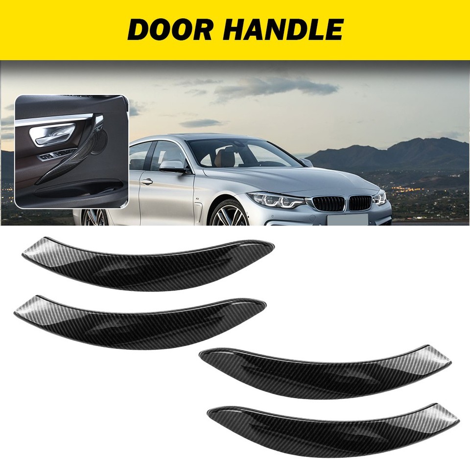 For BMW 3 Series F30 F31 2013-2018 4x Carbon Fiber Inside Door Handle ...