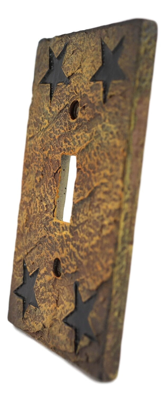 Set of 2 Western Stars Silhouette Textured Wall Single Toggle Switch ...