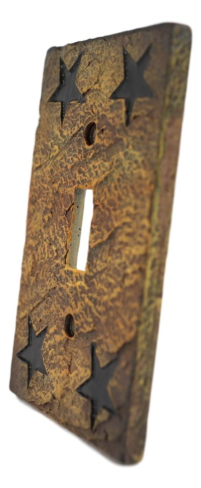 Set of 2 Western Stars Silhouette Textured Wall Single Toggle Switch ...