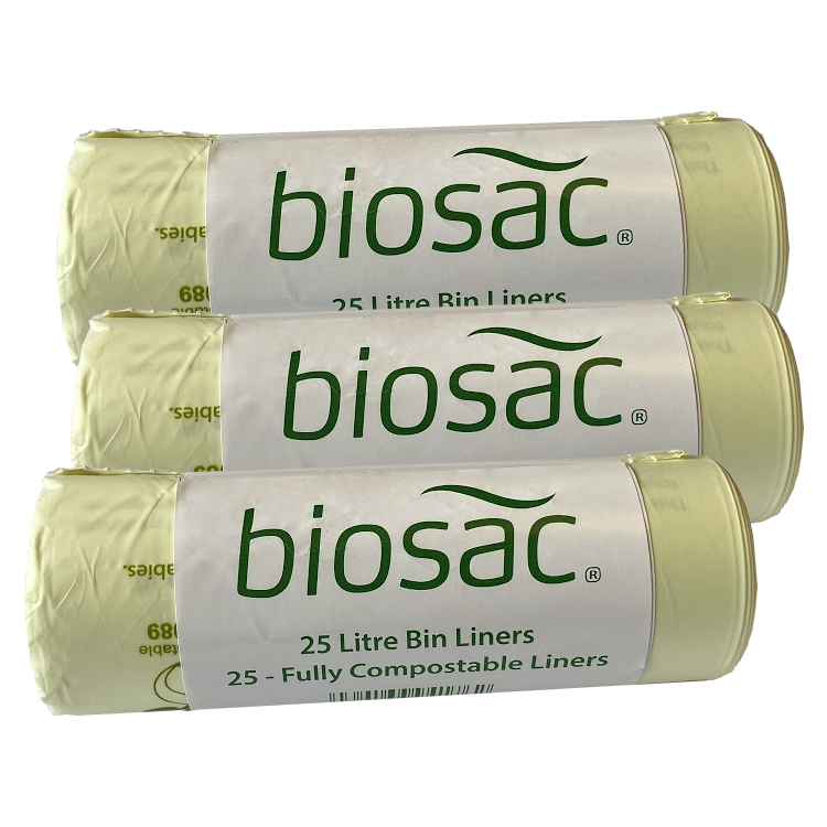 25 Litre biosac Compostable Biodegradable Food Waste Caddy Bin Liner ...