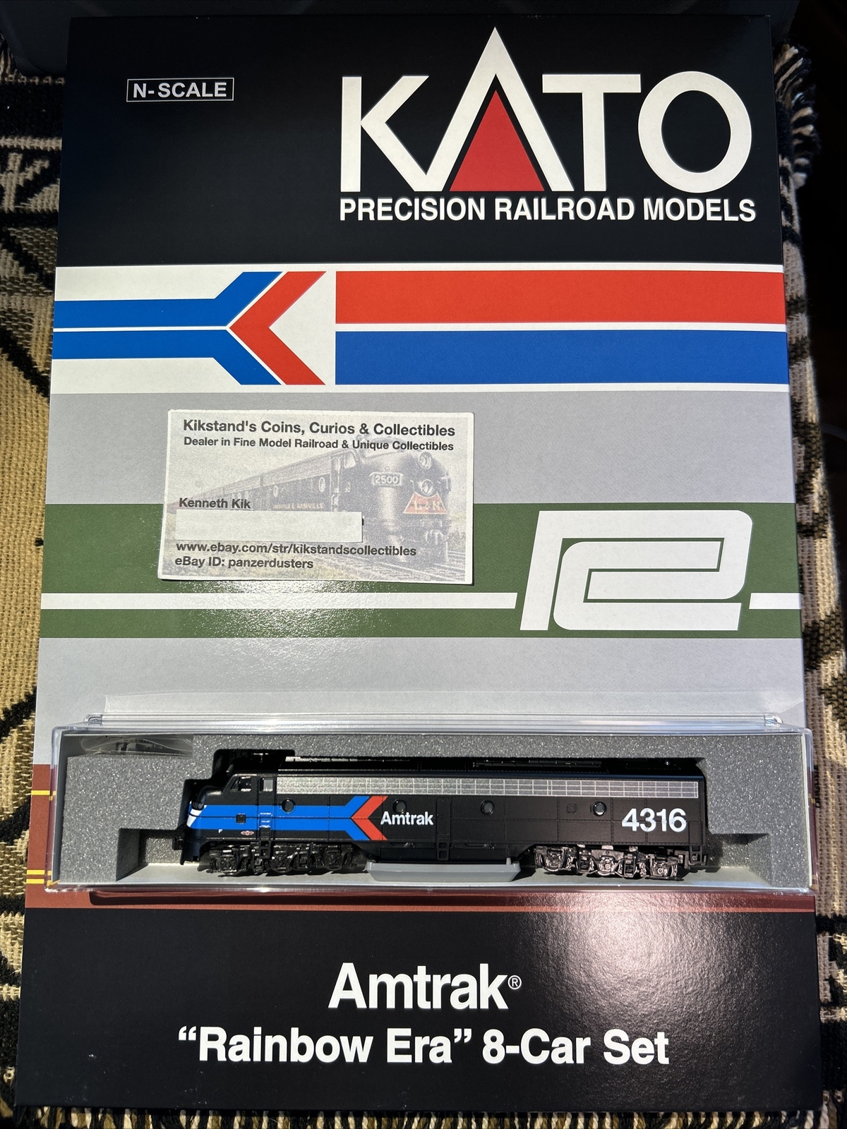 Kato N Scale Amtrak Day One E8A + Penn Central 1971 "Rainbow Era" Set ...