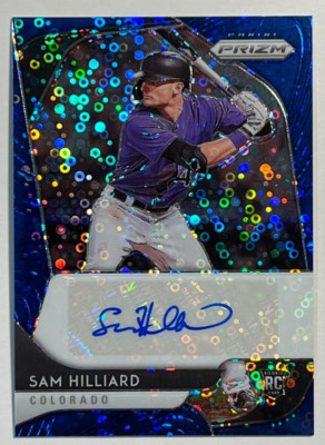 2020 Panini Prizm Baseball Quick Pitch #RA-SH Sam Hilliard RC Auto Blue ...