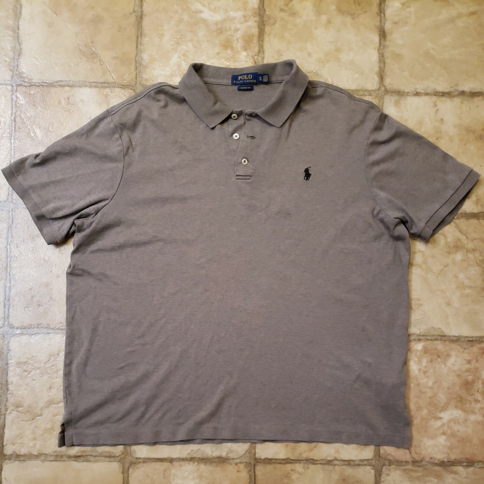 POLO RALPH LAUREN CLASSIC FIT LIGHT BROWN POLO SHIRT … - Gem