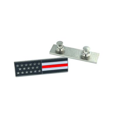 CL6-09 Thin Red Line U.S. Flag Commendation Bar Pin Fire Fighter ...