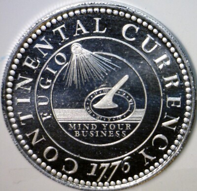 1776 Continental Currency Dollar Colonial Coin Fantasy $1 # NR AUCTION ...
