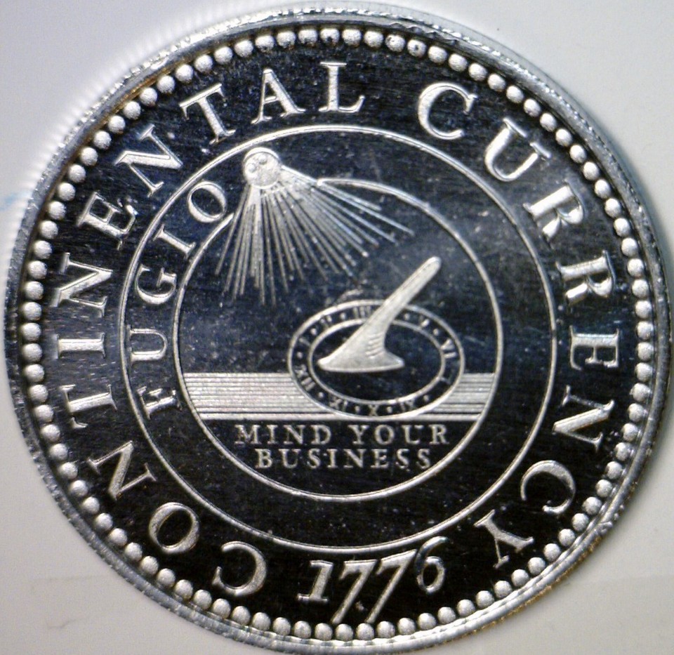 1776 Continental Currency Dollar Colonial Coin Fantasy $1 1c START ...
