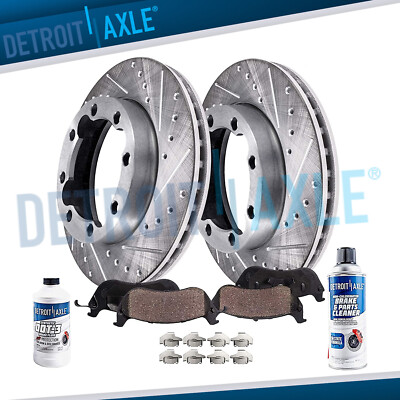 Front for 1994-1999 Dodge Ram 2500 4WD 318mm DRILLED Rotors + Ceramic ...