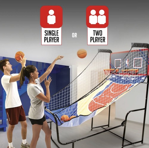 NBA Licensed Foldable Indoor Arcade Basketball Game 2 Players Dual Rims ...