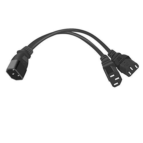 UPS Server C14 to 2 x C13 Y Splitter Adapter Extension Power Cable Cord ...