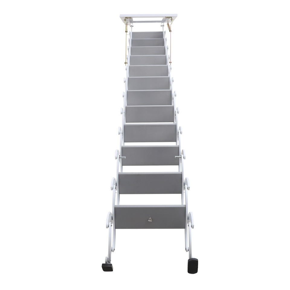 Wall Mounted Folding Ladder Loft Stairs Attic For Folding Ladder Al-Mg ...