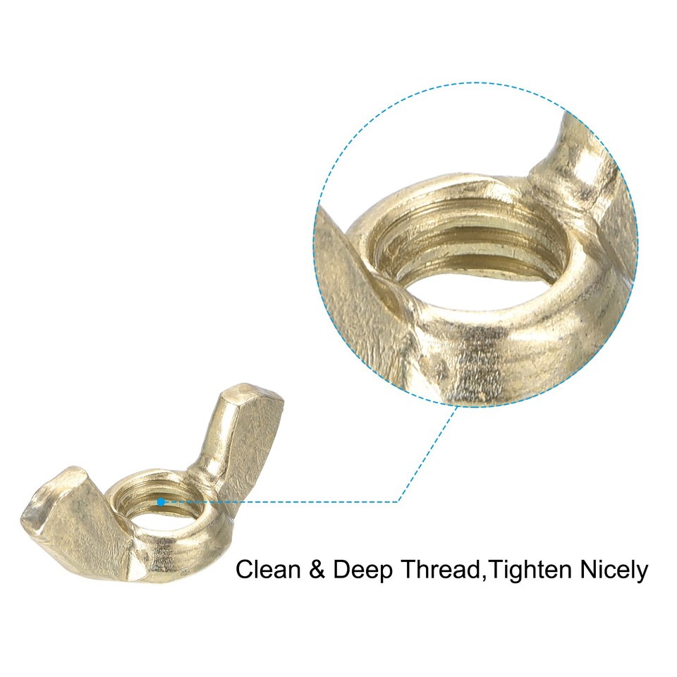 #10-32 Wing Nut 15 Pcs, Brass Butterfly Wing-Nut, Gold Tone | eBay