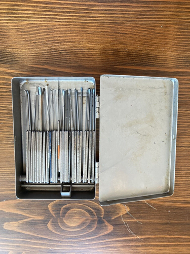 Metal Hinged Box Contains Vintage Assortment of 29 Feeler & Adjustment ...