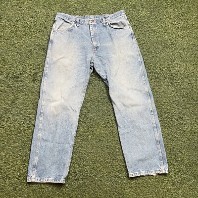 Rustler Pants Size 38 X 30 Vintage 90s Western Workwear Blue Work Jeans ...