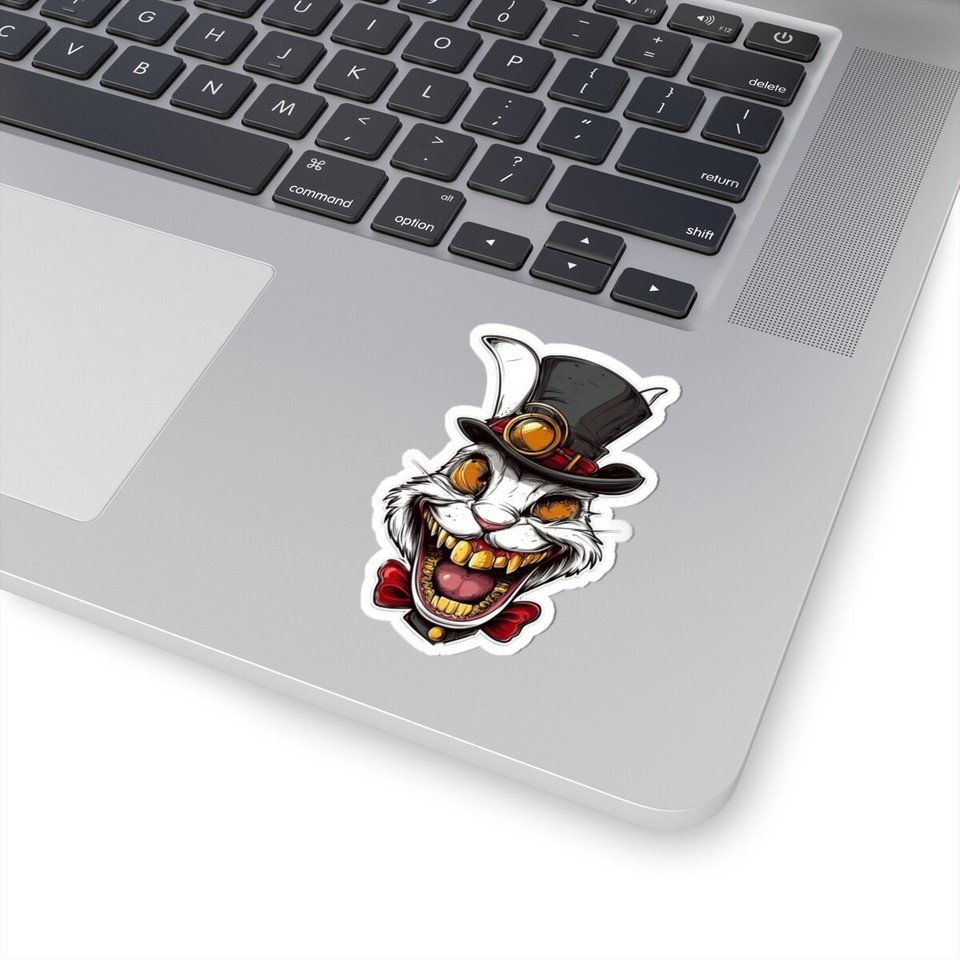 Spooky Mad Hatter Rabbit Vinyl Stickers Crazy Insane Aesthetic ...