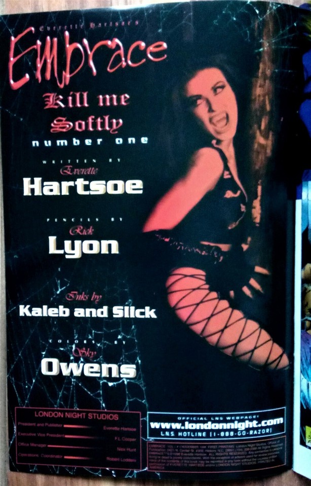 EMBRACE: Kill Me Softly by Everette Hartsoe Rick Lyon Issue #1 Nov '96 VF+ to NM | eBay