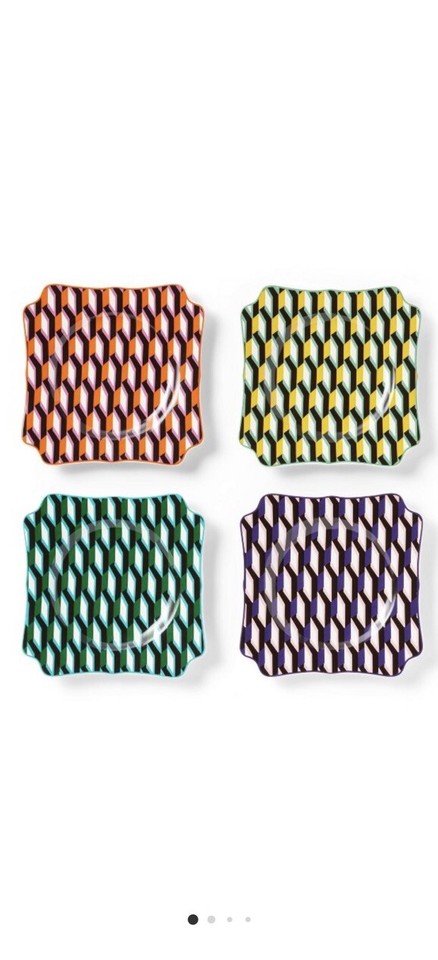 Diane Von Furstenberg DVF x Target - Arrow Geo 4pc Home Dessert Plate ...
