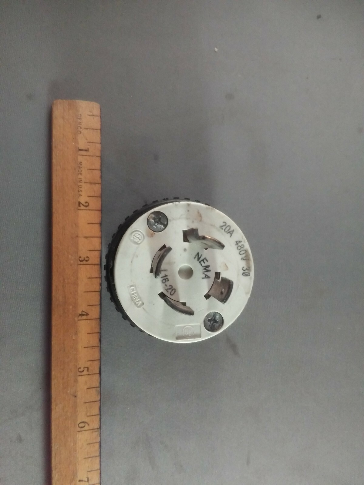 Twist Lock Plug NEMA L16-20 20A 480v 3 Phase Used | eBay