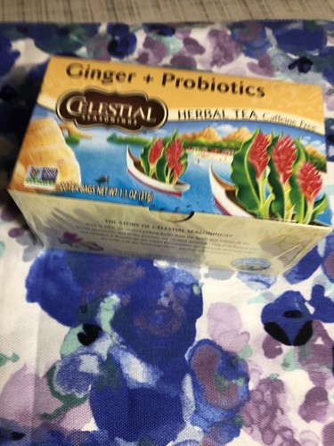 Celestial Seasonings Ginger Probiotics Herbal Tea - 2 Boxes 40 Bags ...