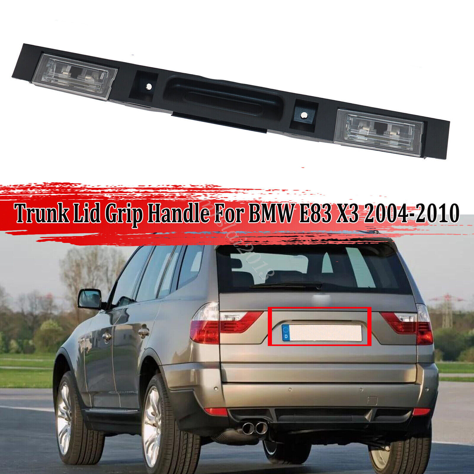2004-2010 BMW X3 E83 Rear Trunk Lid Grip Handle Assembly With Bulb Key ...