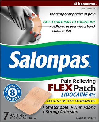 SALONPAS MAX Pain Relieving Patches external Arthritis Back Relief ...