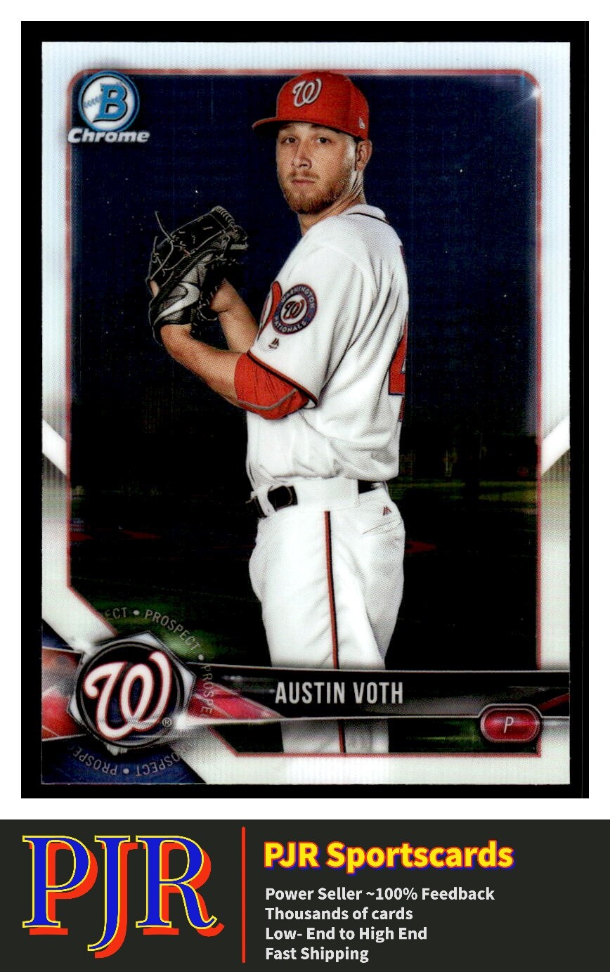 2018 Bowman Chrome #BCP74 Austin Voth Washington Nationals Buy 4 - 35% ...