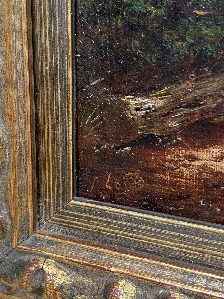 Antique Signed Dutch Fine Master Landscape Oil Painting On Canvas | eBay