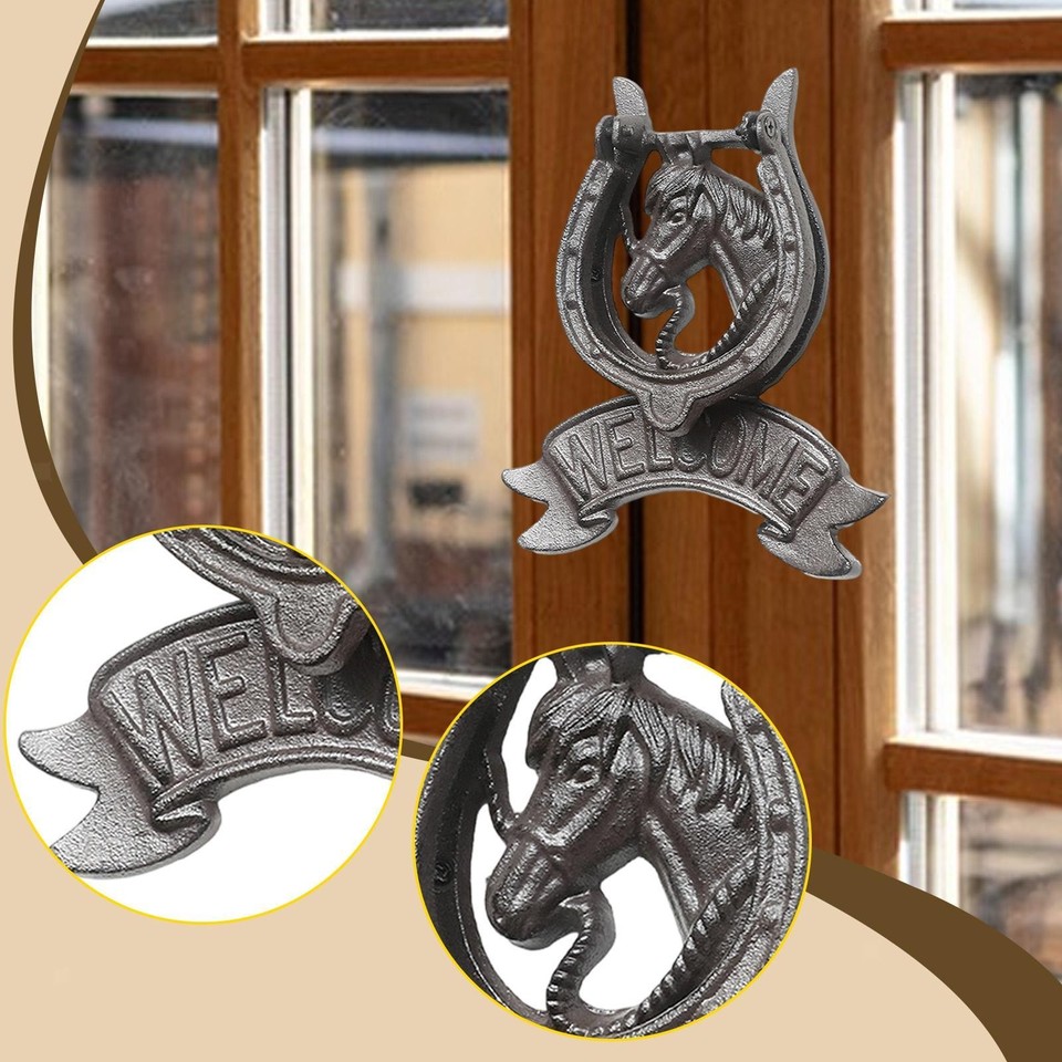 Horse Head Door Knocker Creative Accessory Premium Versatile Heavy Duty ...
