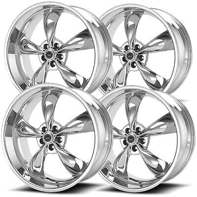 (4) American Racing AR605 Torq Thrust M 17x7.5 5x4.5" +45mm Chrome ...