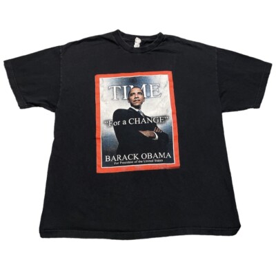 Obama Time Magazine Double Sided Graphic T Shirt Size 2XL | eBay